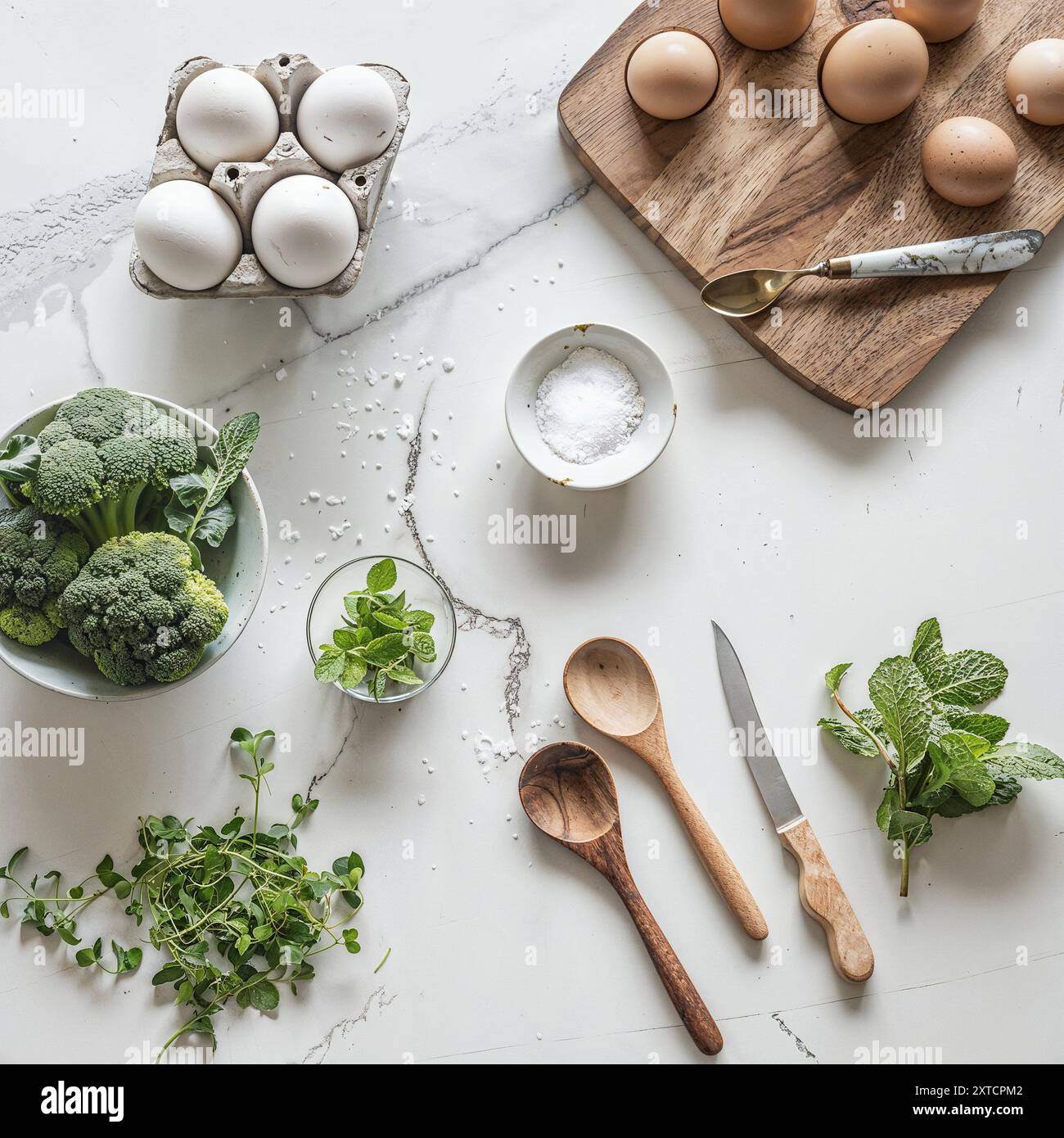 Kitchen table with ingredients hi-res stock photography and images - Alamy