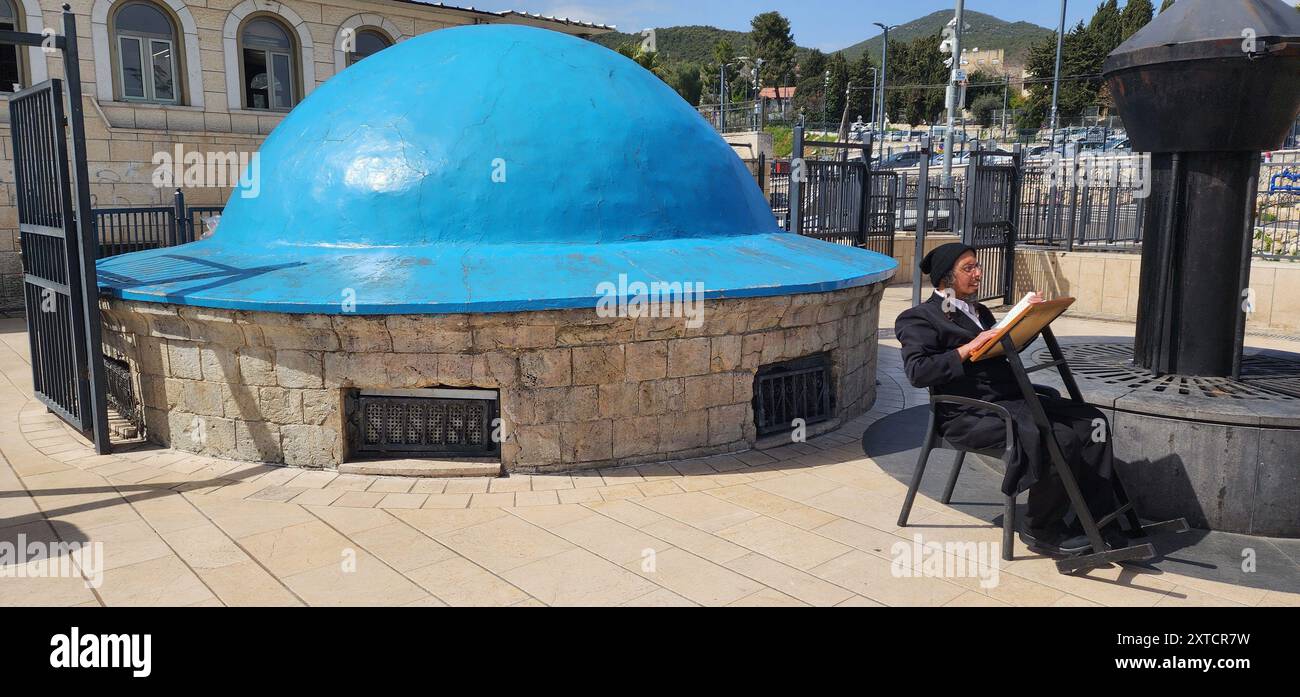 The tomb of Shimon bar Yochai or Kever Rashbi on Mount Meron is the traditional burial place of ...