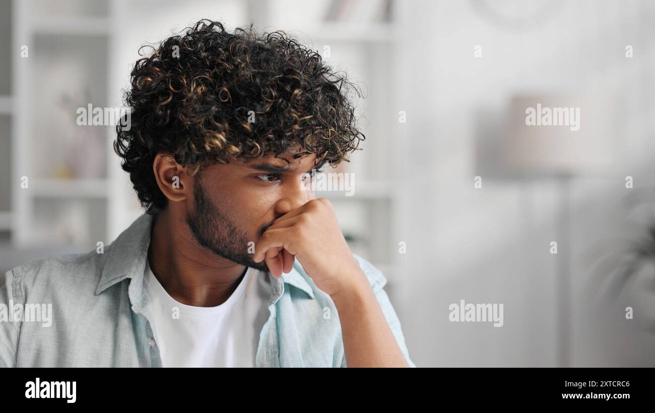 Sad unhappy indian bearded hi-res stock photography and images - Alamy