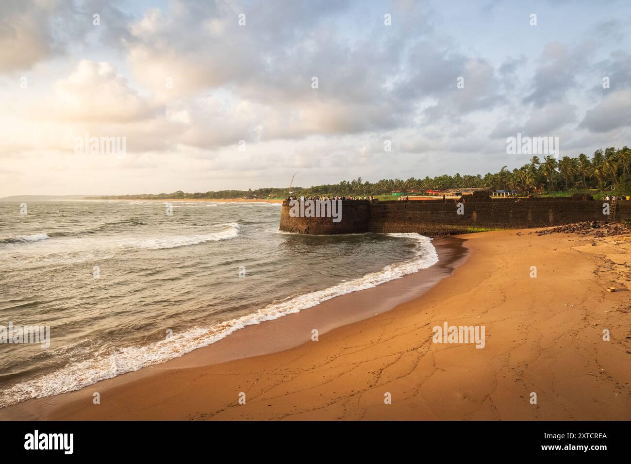 Aguada Fort in Candolim, Goa, India. Indian tourist visiting the Aguada ...