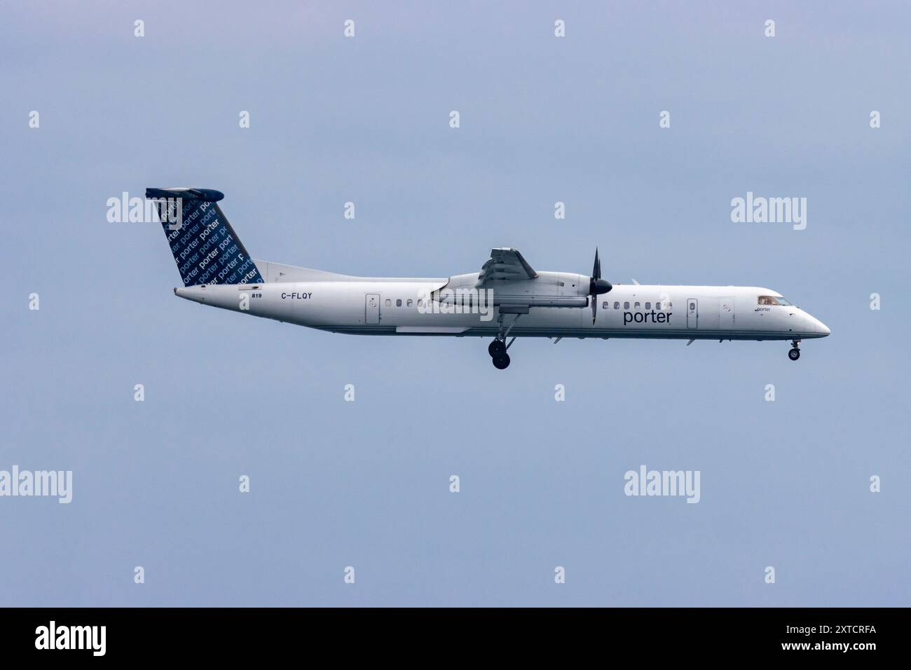 Porter Airlines Prop Engine Aircraft Coming In For A Landing At Billy ...