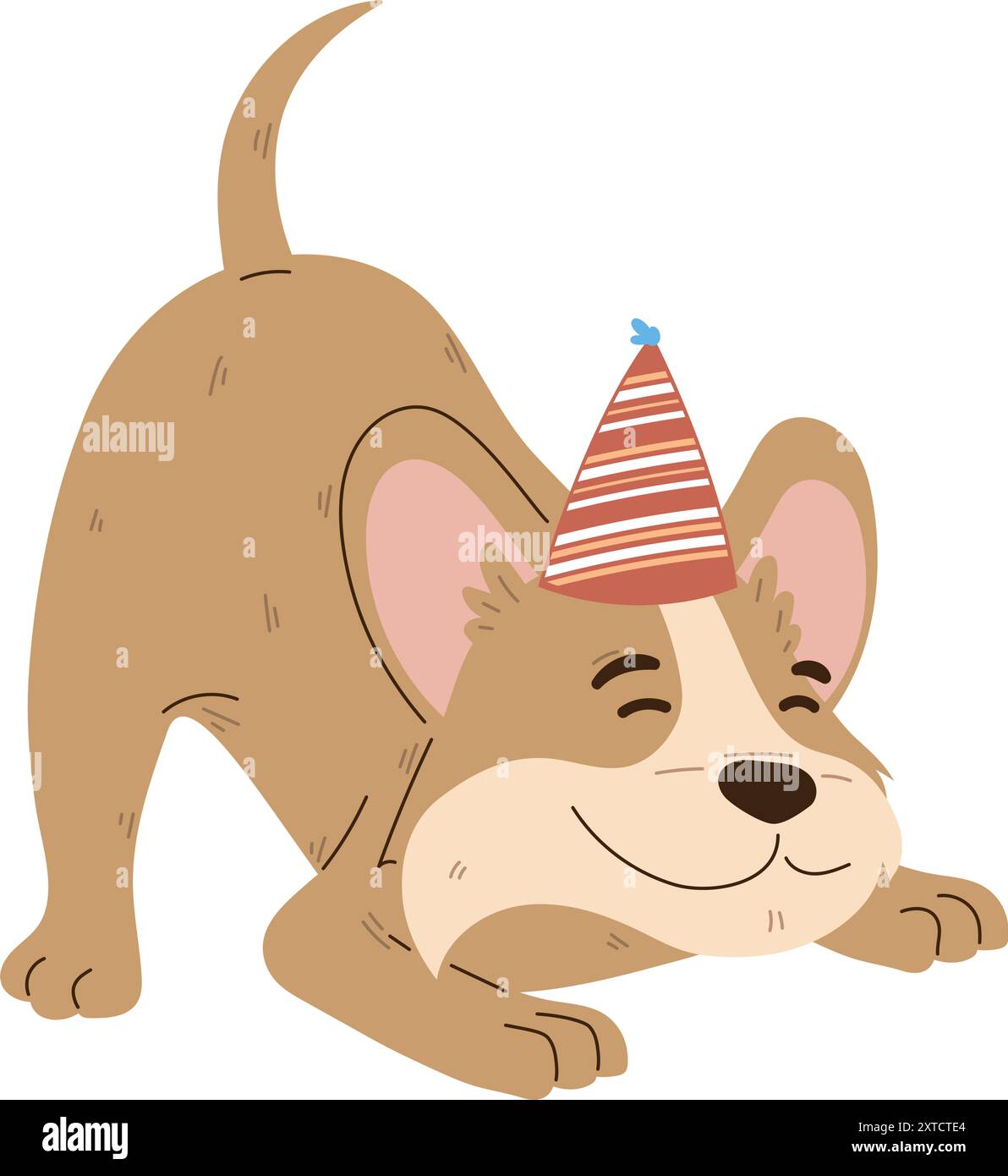 celebrating cute dog party Stock Vector Image & Art - Alamy