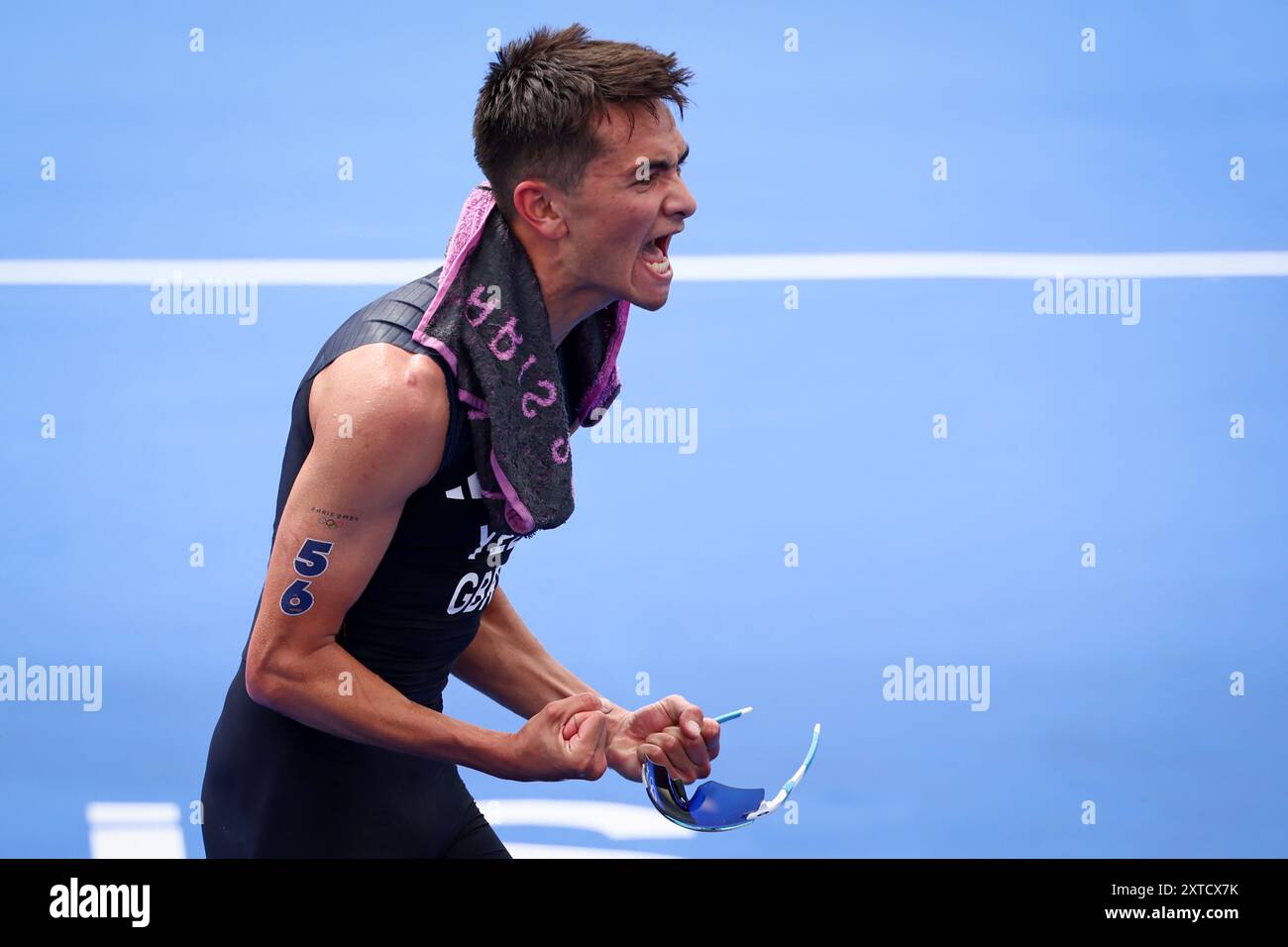 PARIS, FRANCE - JULY 31: Alex YEE of Great Britain celebrates as he won ...