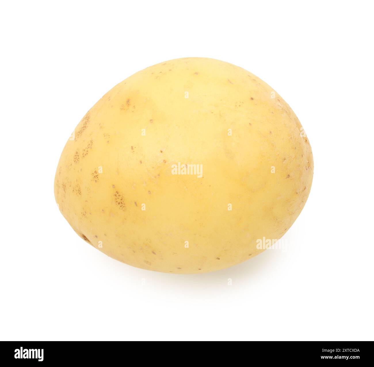 One fresh young potato isolated on white, top view Stock Photo - Alamy