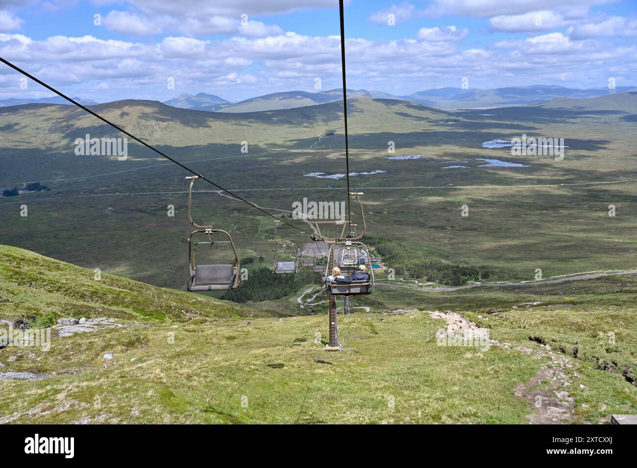 Glencoe Ski Lift in the Summer. Popular with hikers and mountain bikers ...