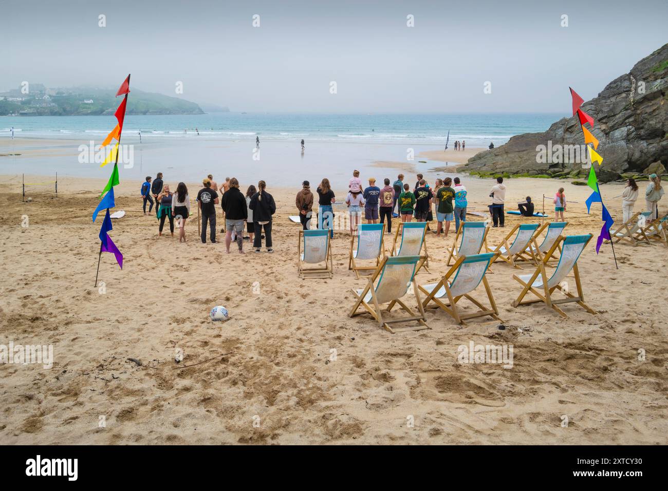 Spectators gathering for the start of the Sand Bandit Showdown surfing ...
