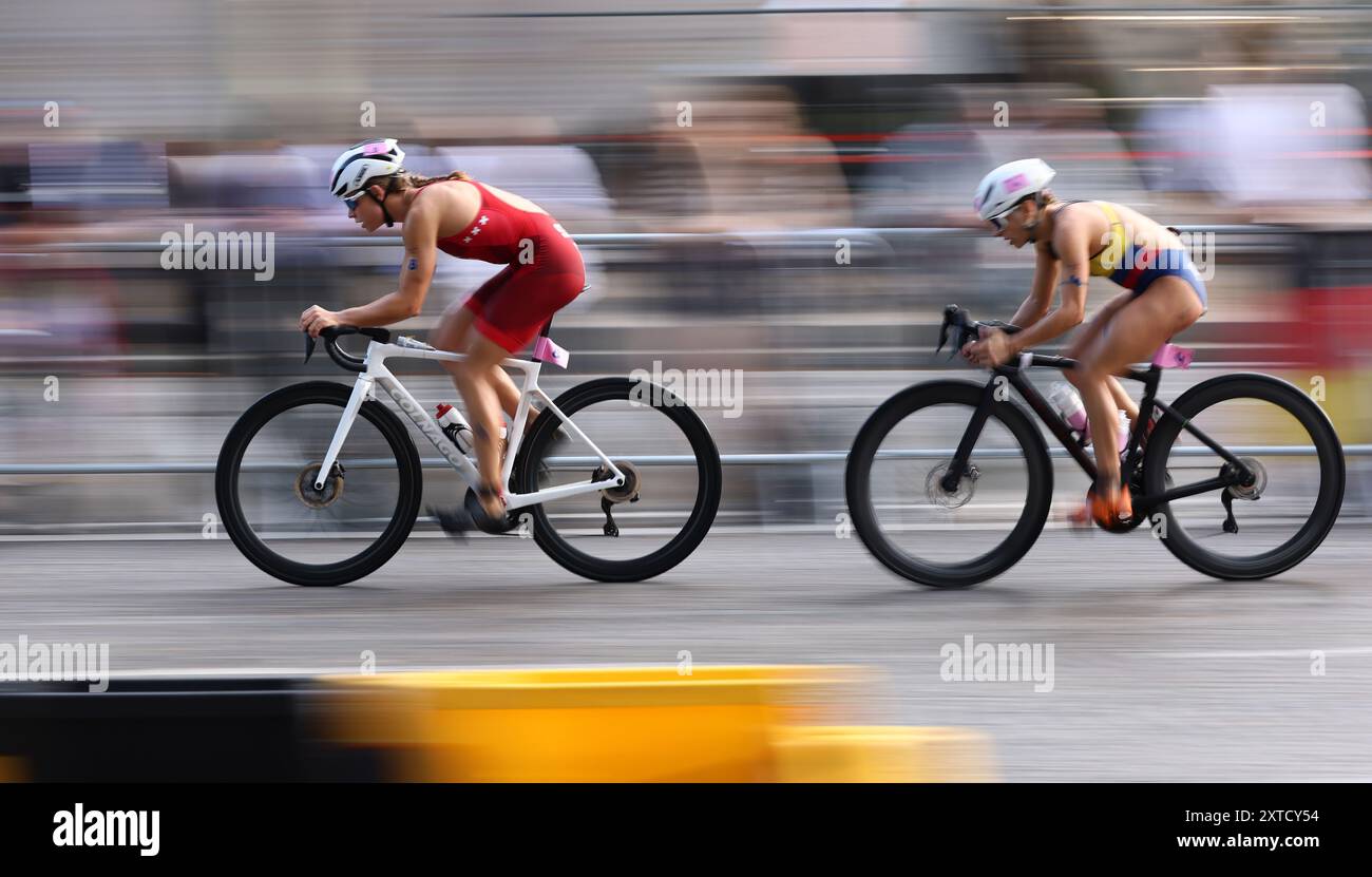 PARIS, FRANCE - JULY 31: SCHAR Cathia of Switzerland competes during ...