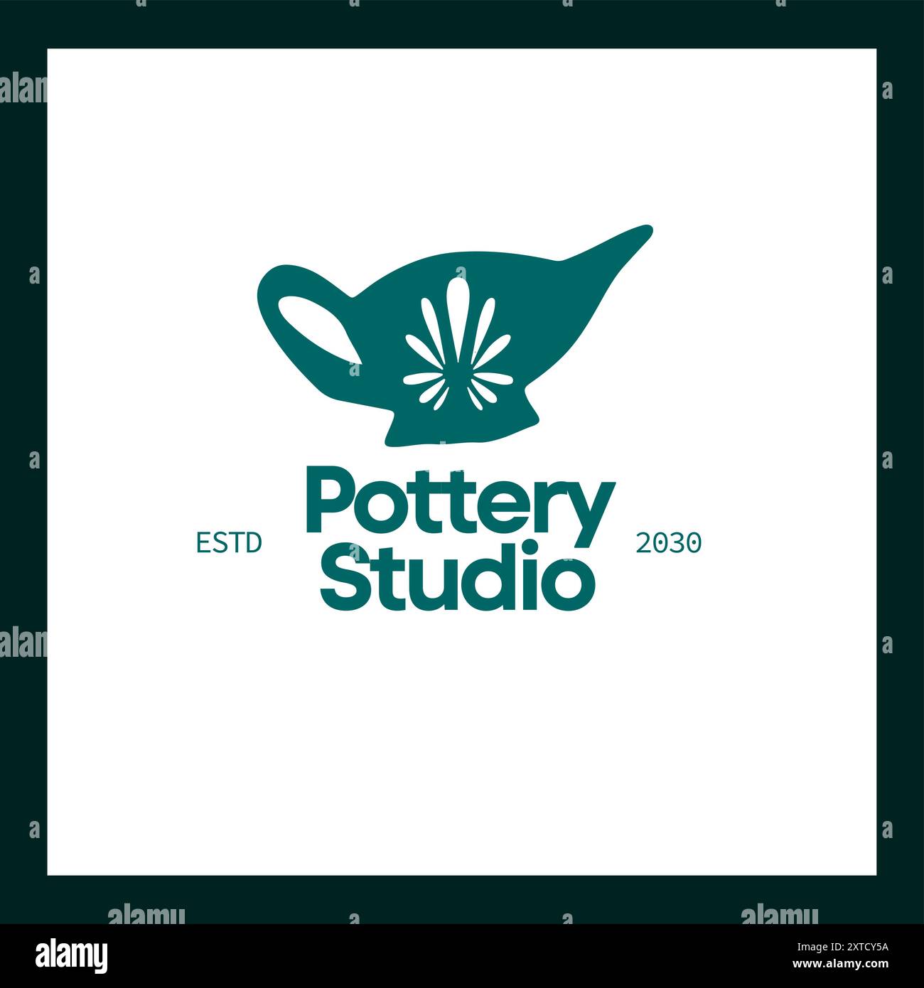 Green and White Pottery Studio Design Template Stock Vector Image & Art ...