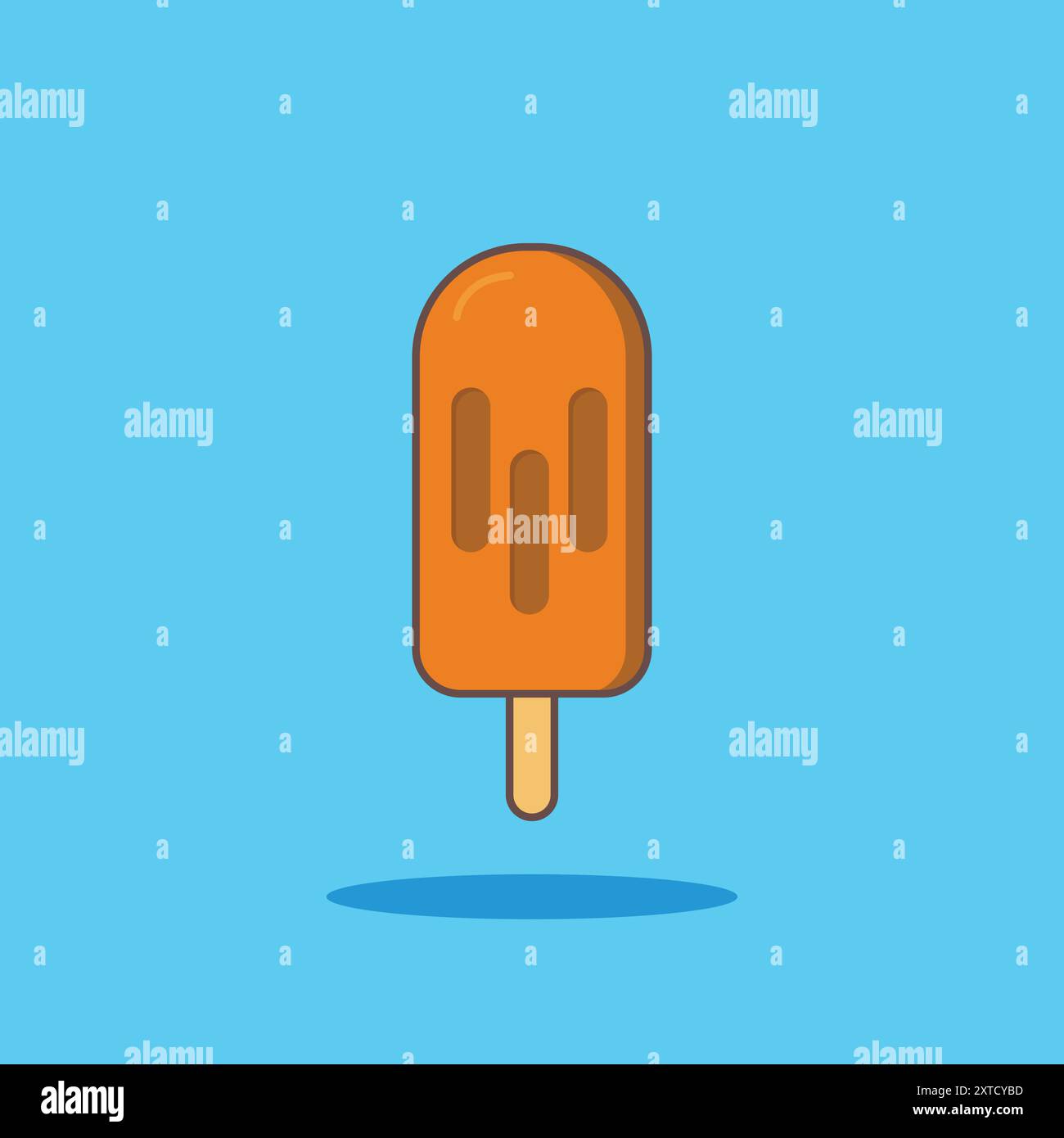 Closeup colorful ice cream ice cream pop illustrations Top view with ...