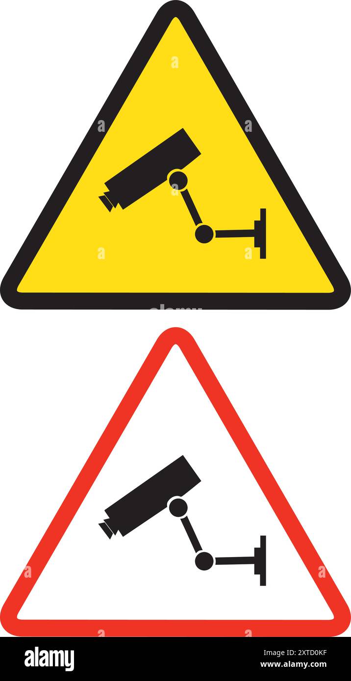 Security camera zone banners on a white background Stock Vector Image ...