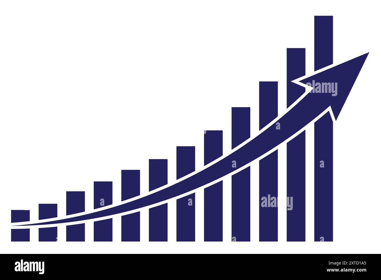 Graph with increase and growth report. Diagram with rise and gain ...