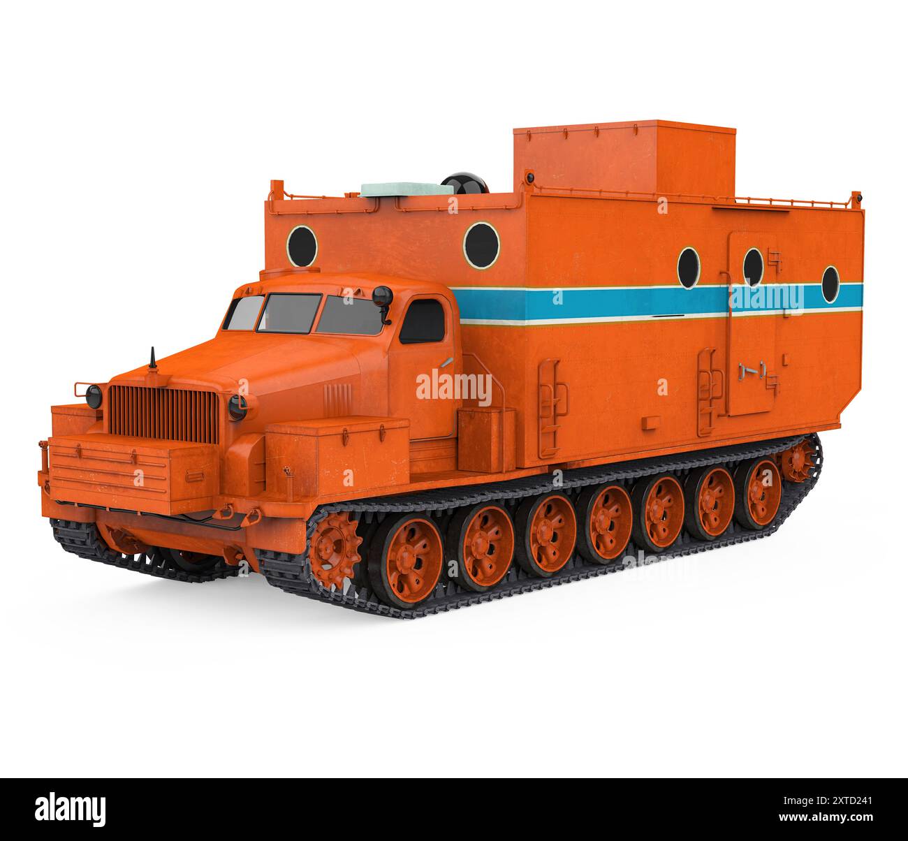 Snow Tracked Vehicle Isolated Stock Photo - Alamy