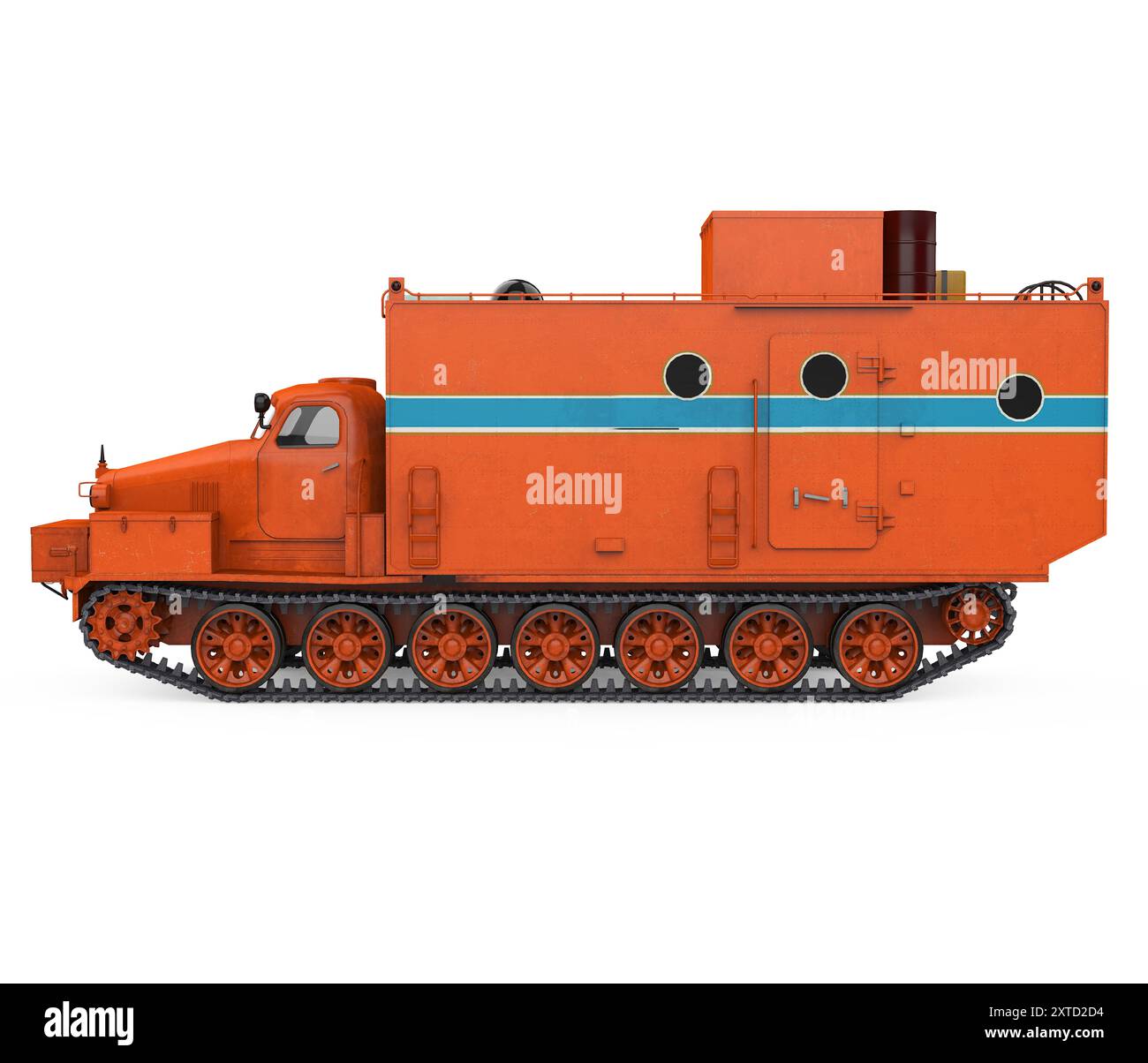 Snow Tracked Vehicle Isolated Stock Photo - Alamy