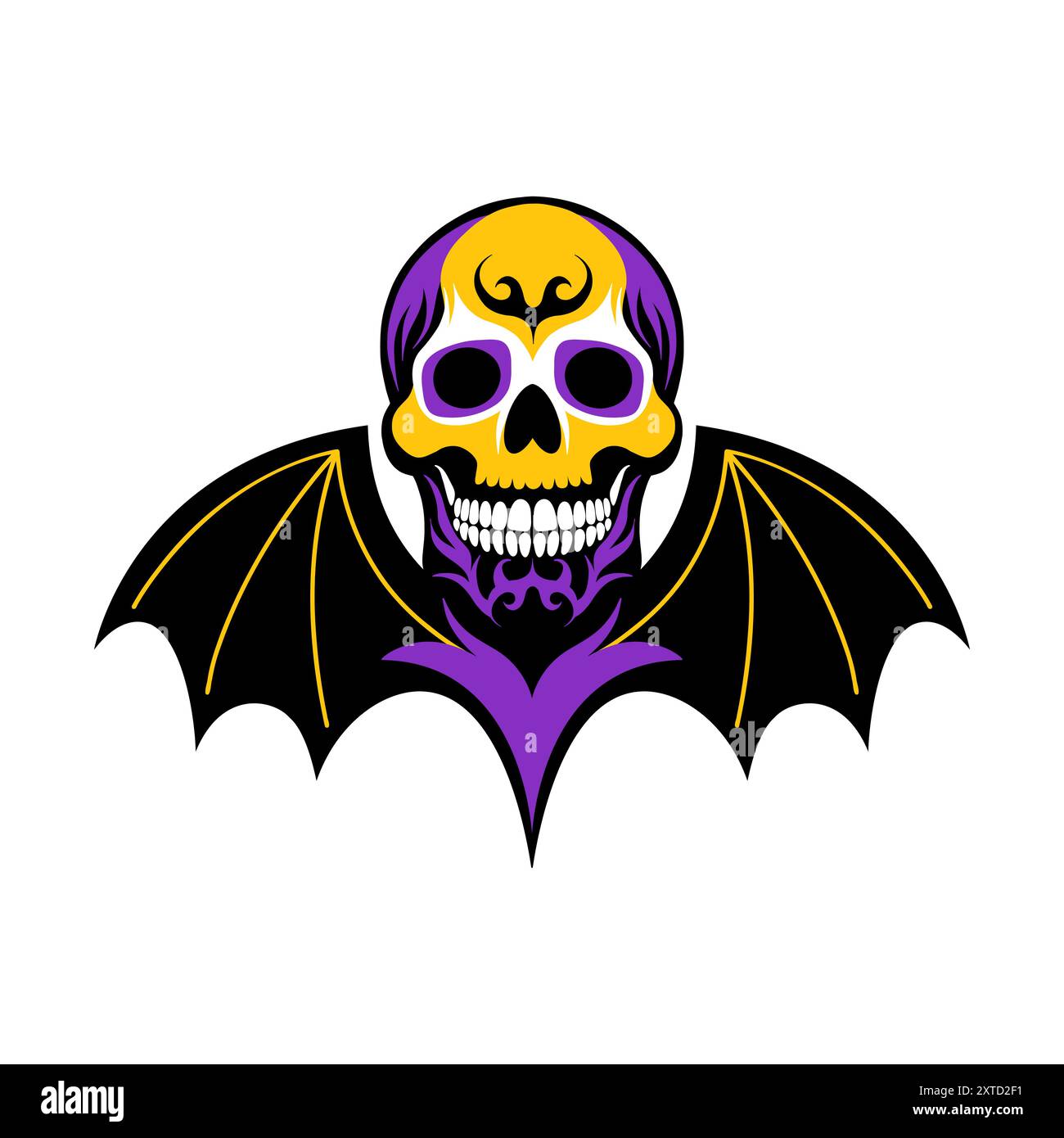 Human skull bat wings hi-res stock photography and images - Alamy