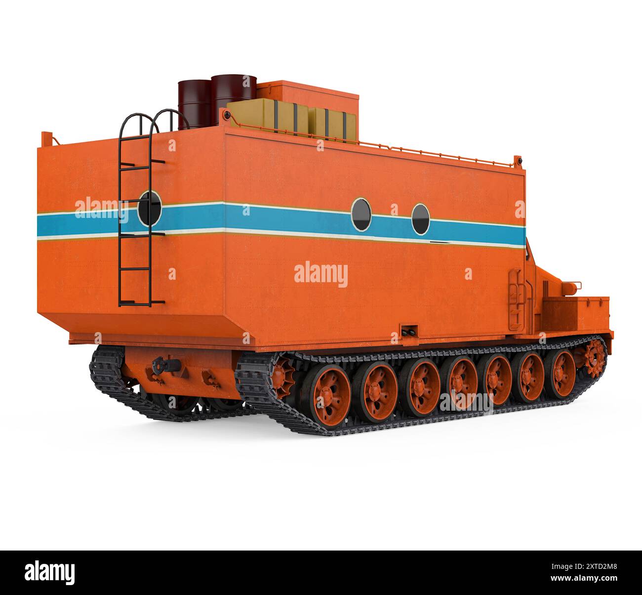 Snow Tracked Vehicle Isolated Stock Photo - Alamy