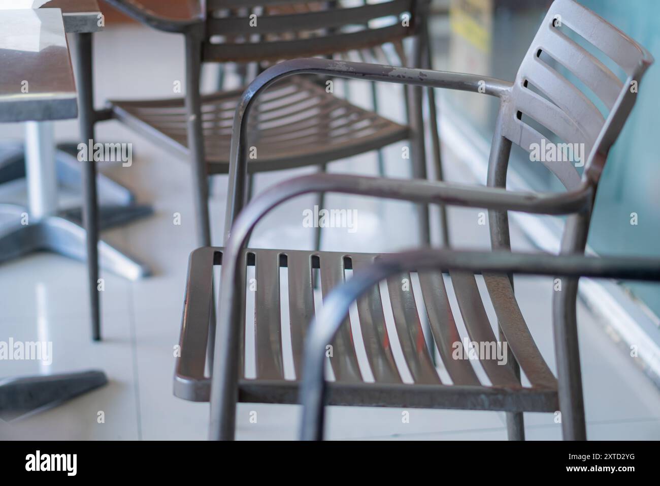 Modern cafe interior features sleek lines hi-res stock photography and ...