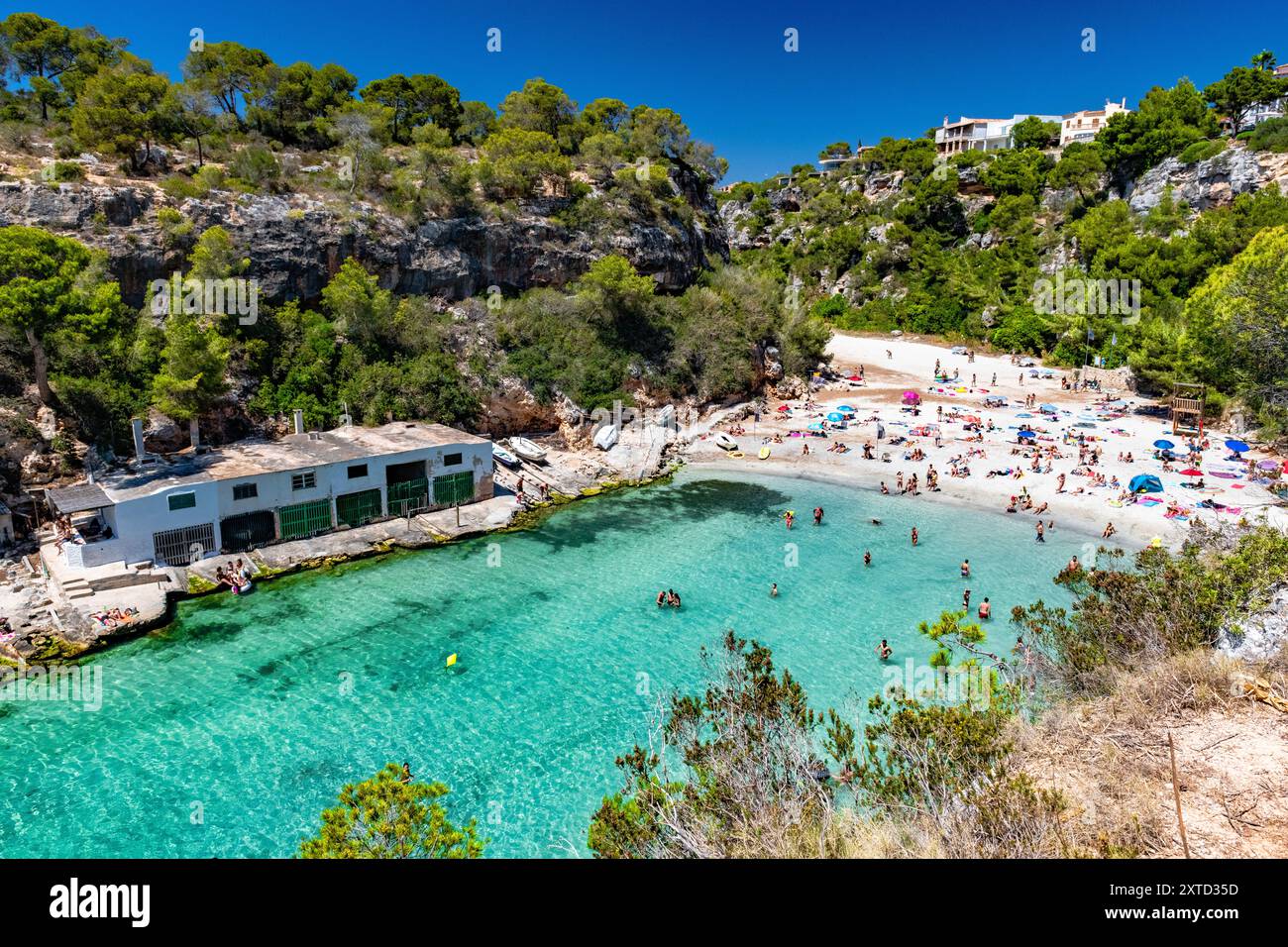 Cala Pi with sandy beach - Mallorca Stock Photo - Alamy