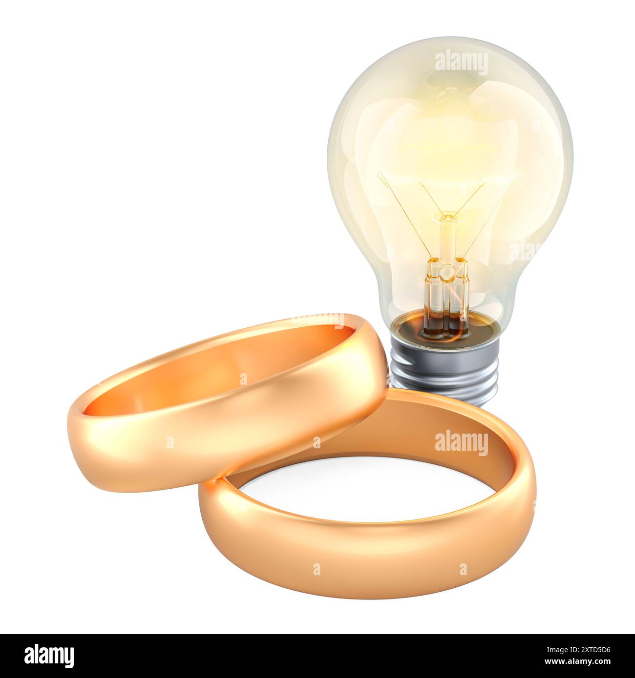 Ideas for wedding, concept. Golden wedding rings his and hers matching ...