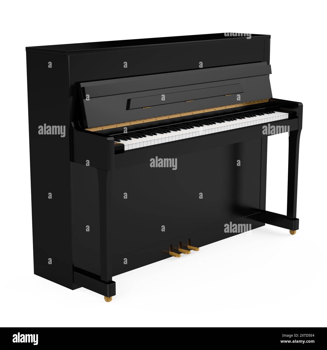 Upright Piano Isolated Stock Photo - Alamy