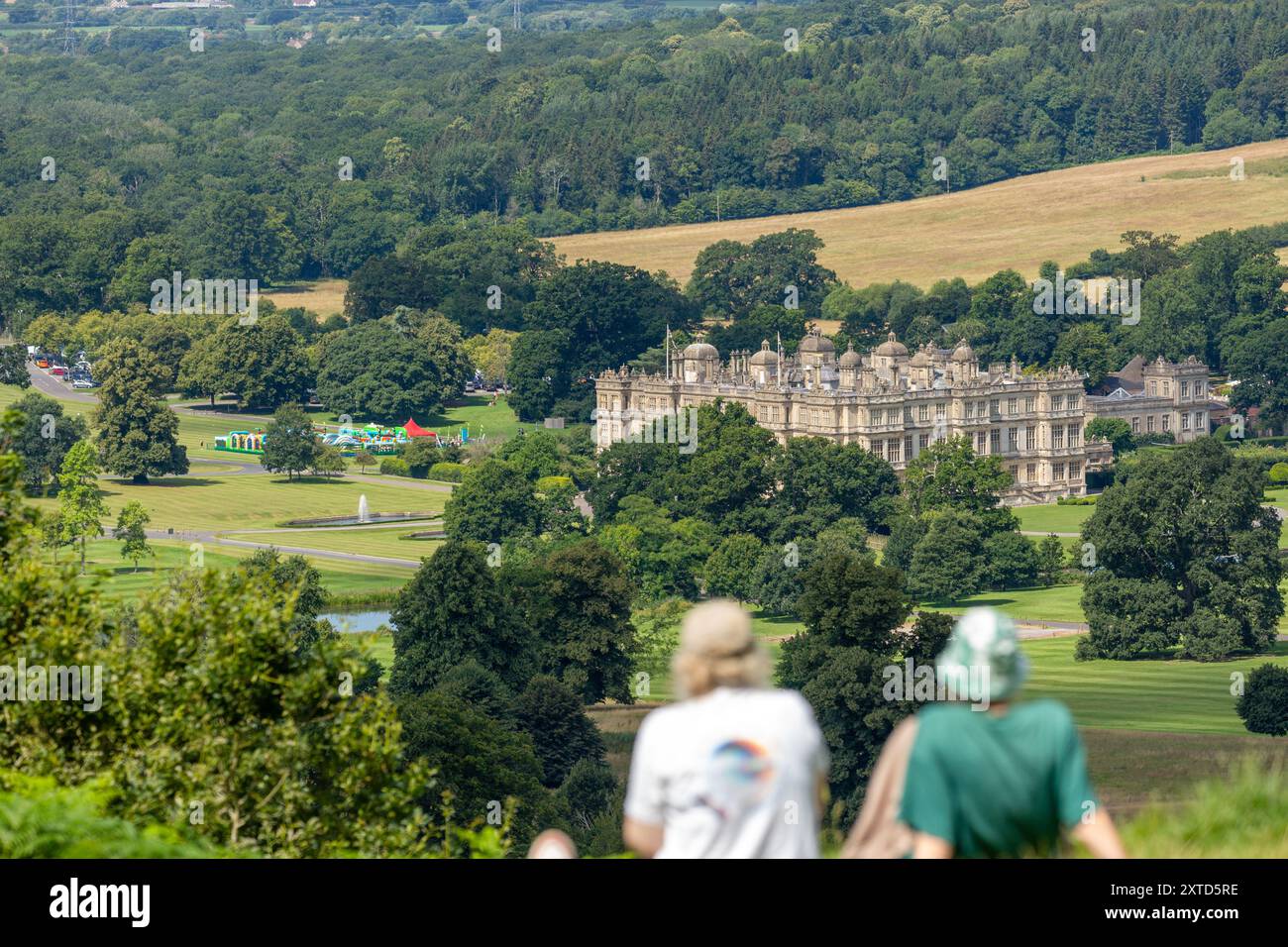 Longleat house seen from Prospect Hill, Wiltshire, England Stock Photo ...