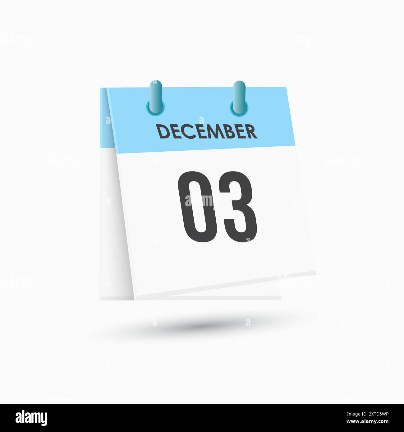 December 3 - calendar and Time planner. Daily Calendar Icon reminder ...