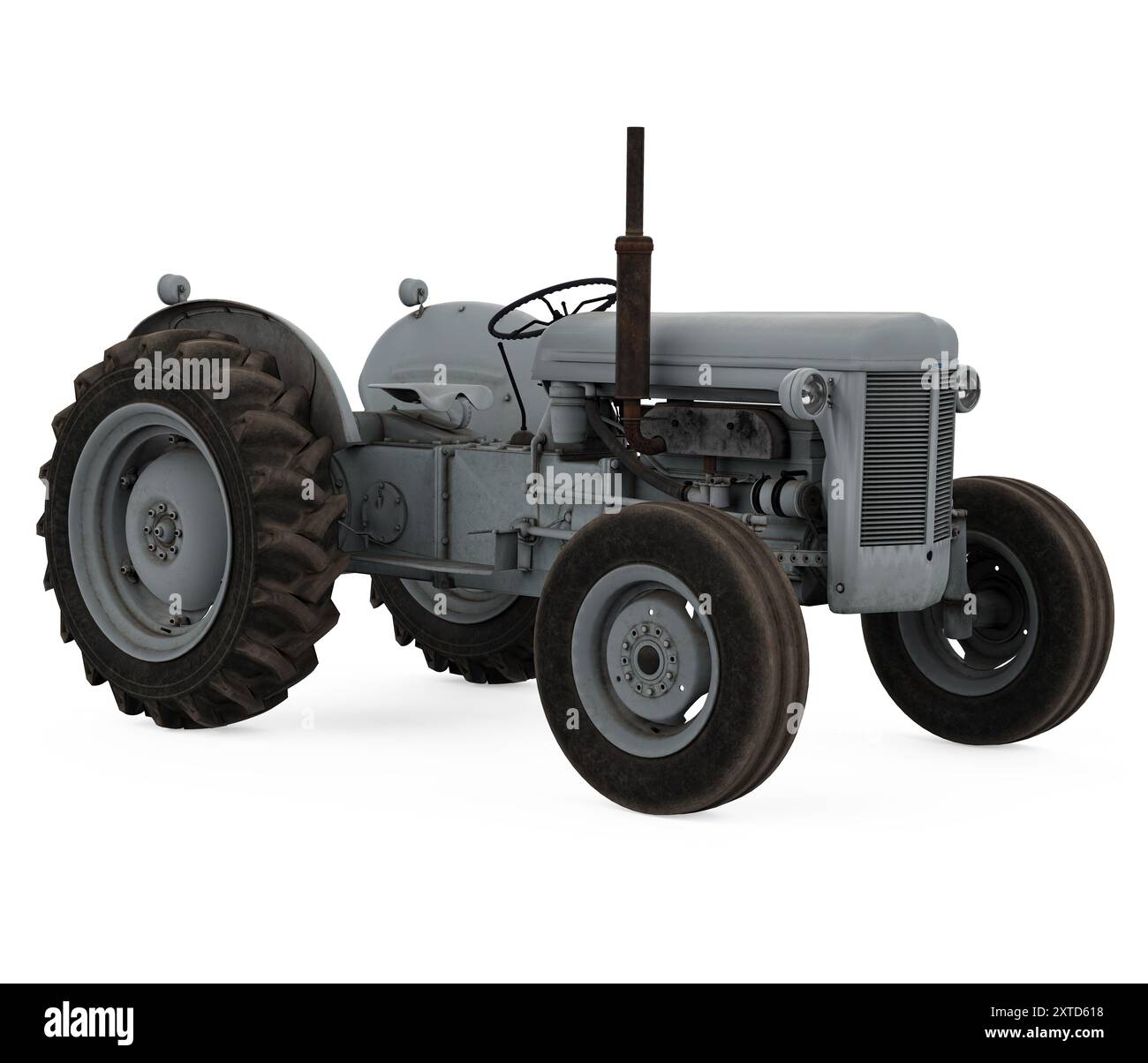 Old tractor illustration Cut Out Stock Images & Pictures - Alamy