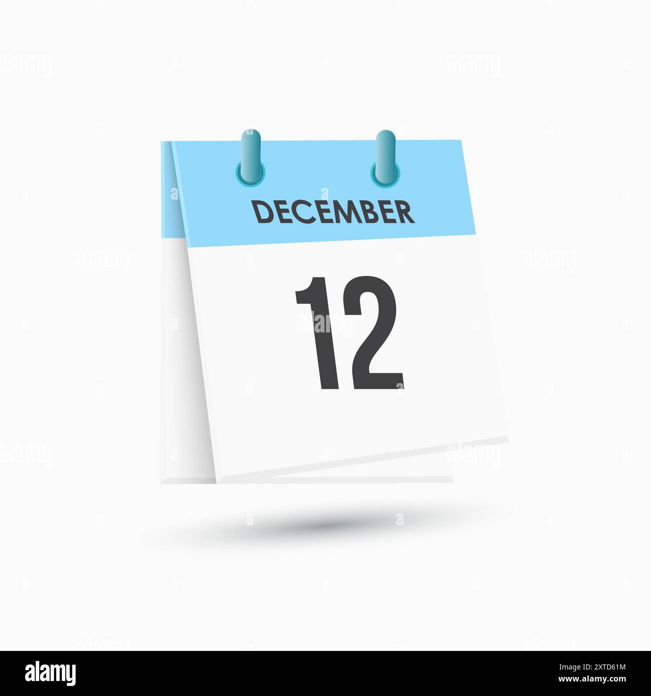 December 12 - calendar and Time planner. Daily Calendar Icon reminder ...