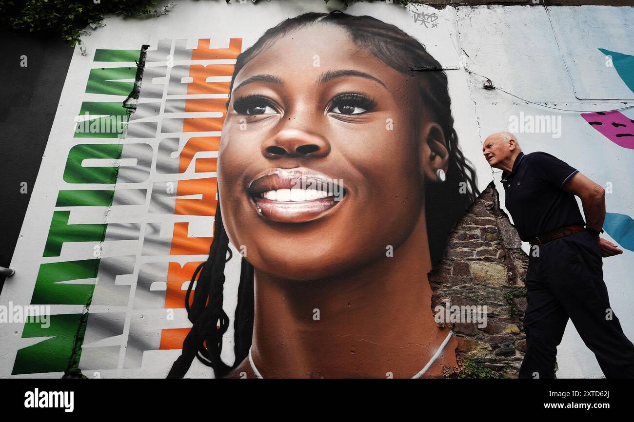 A mural of Irish runner Rhasidat Adeleke by street artist JEKS on ...