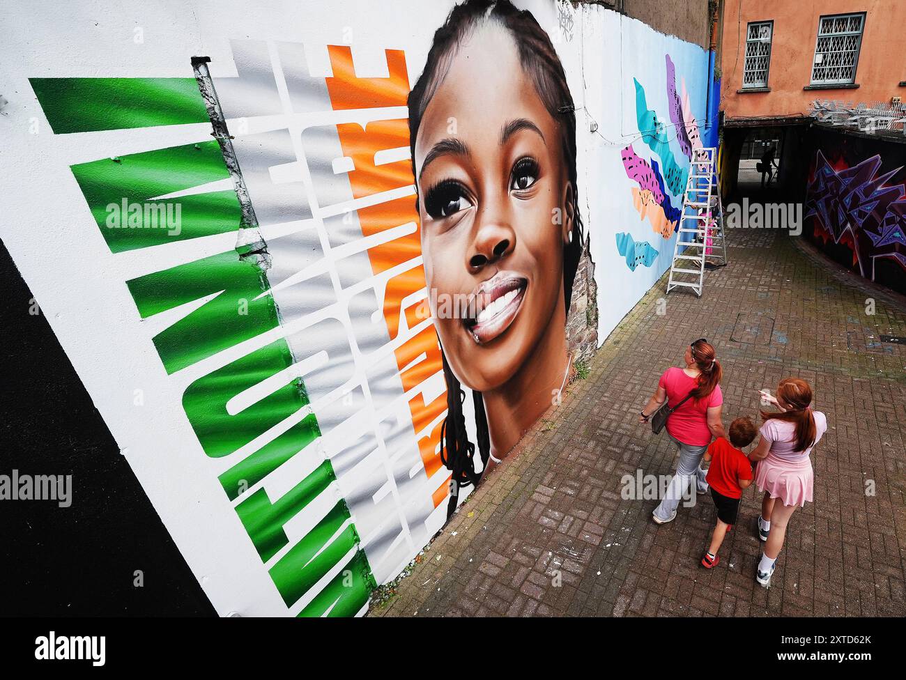 A mural of Irish runner Rhasidat Adeleke by street artist JEKS on ...