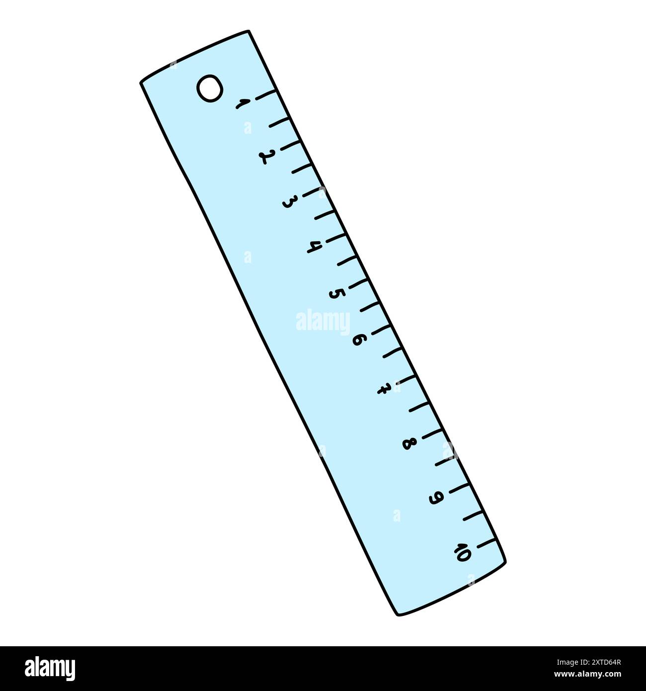 Simple straight transparent school ruler, back to school concept ...