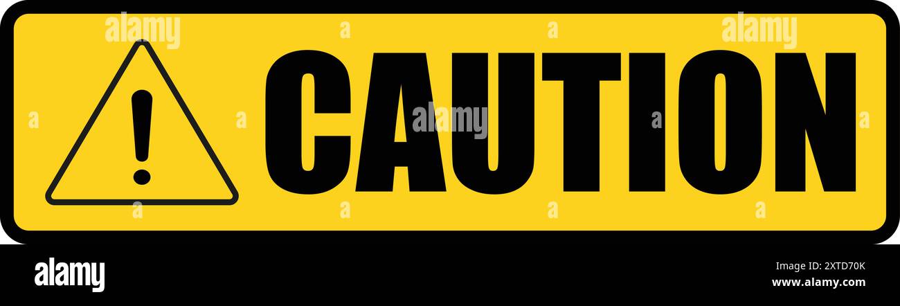 Caution Board, Hazard warning attention sign, Yellow warning, danger ... Caution Board, Hazard warning attention sign, Yellow warning, danger ...