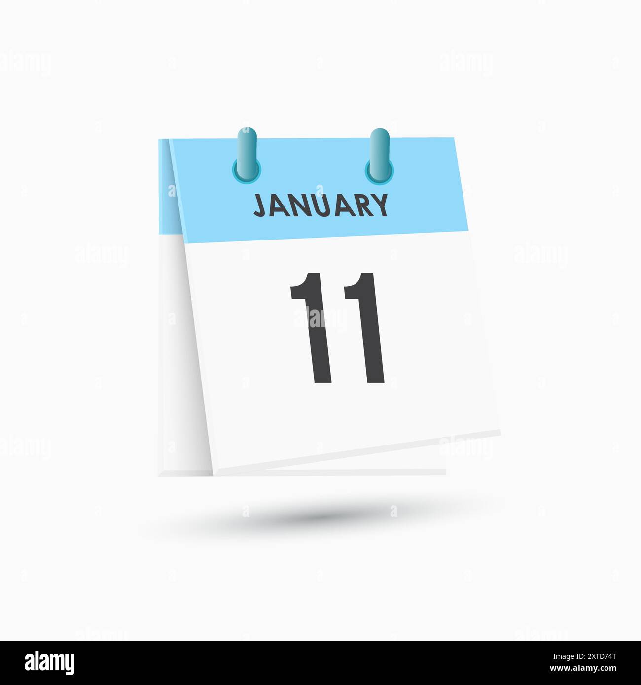 January 11 - calendar and Time planner. Daily Calendar Icon reminder ...