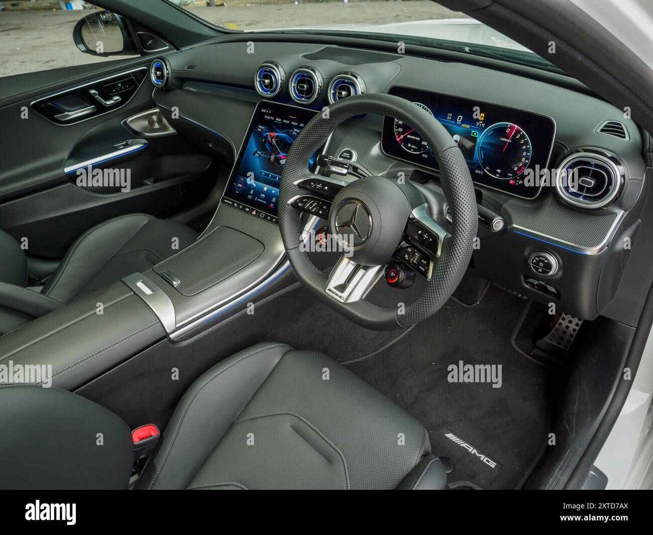 Hong Kong, China May 27 , 2024 : Mercedes-Benz C63 2024 Interior May 27 ...