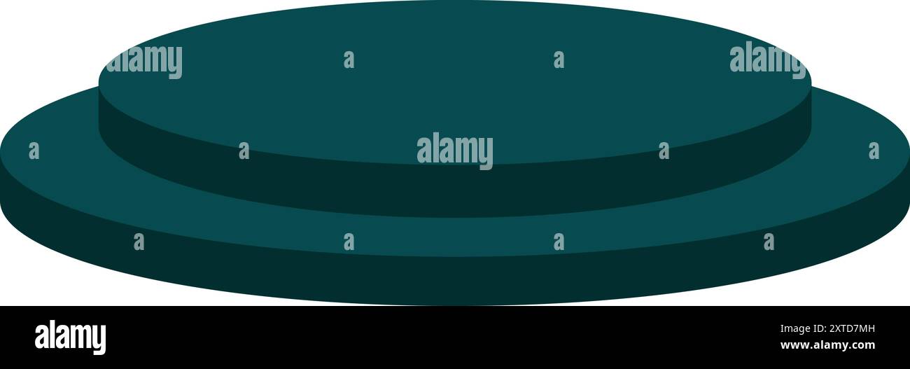 Round Stage Podium in Green, 3D Stage Podium, Scene for Marketing ...