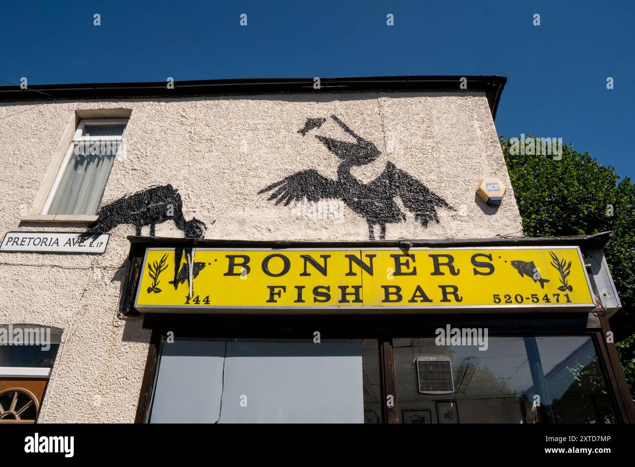 Banksy zoo animals artwork in London 13th August 2024, Pretoria Avenue ...