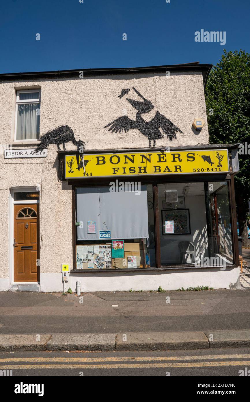 Banksy zoo animals artwork in London 13th August 2024, Pretoria Avenue ...