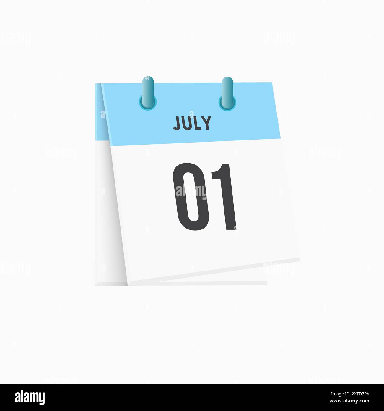 July 1 - calendar and Time planner. Daily Calendar Icon reminder ...