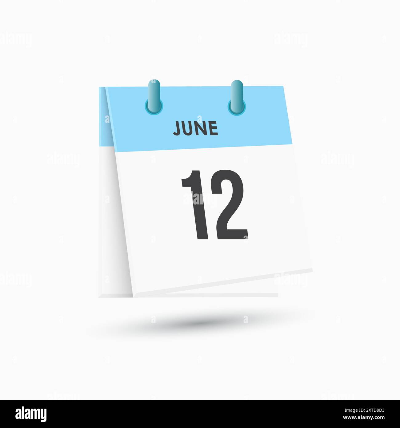 June 12 - calendar and Time planner. Daily Calendar Icon reminder ...
