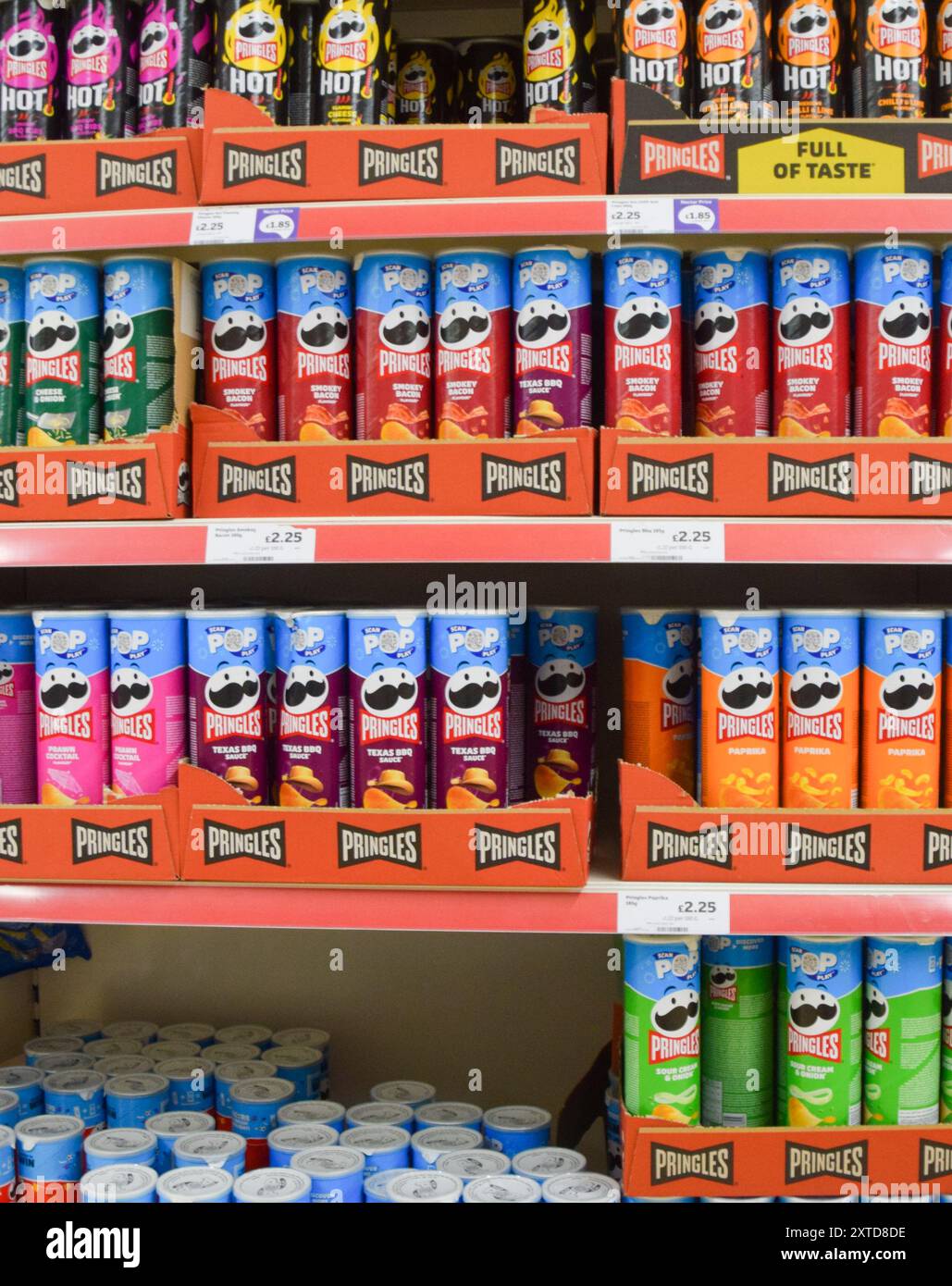 London, England, UK. 14th Aug, 2024. Pringles on sale at a supermarket ...