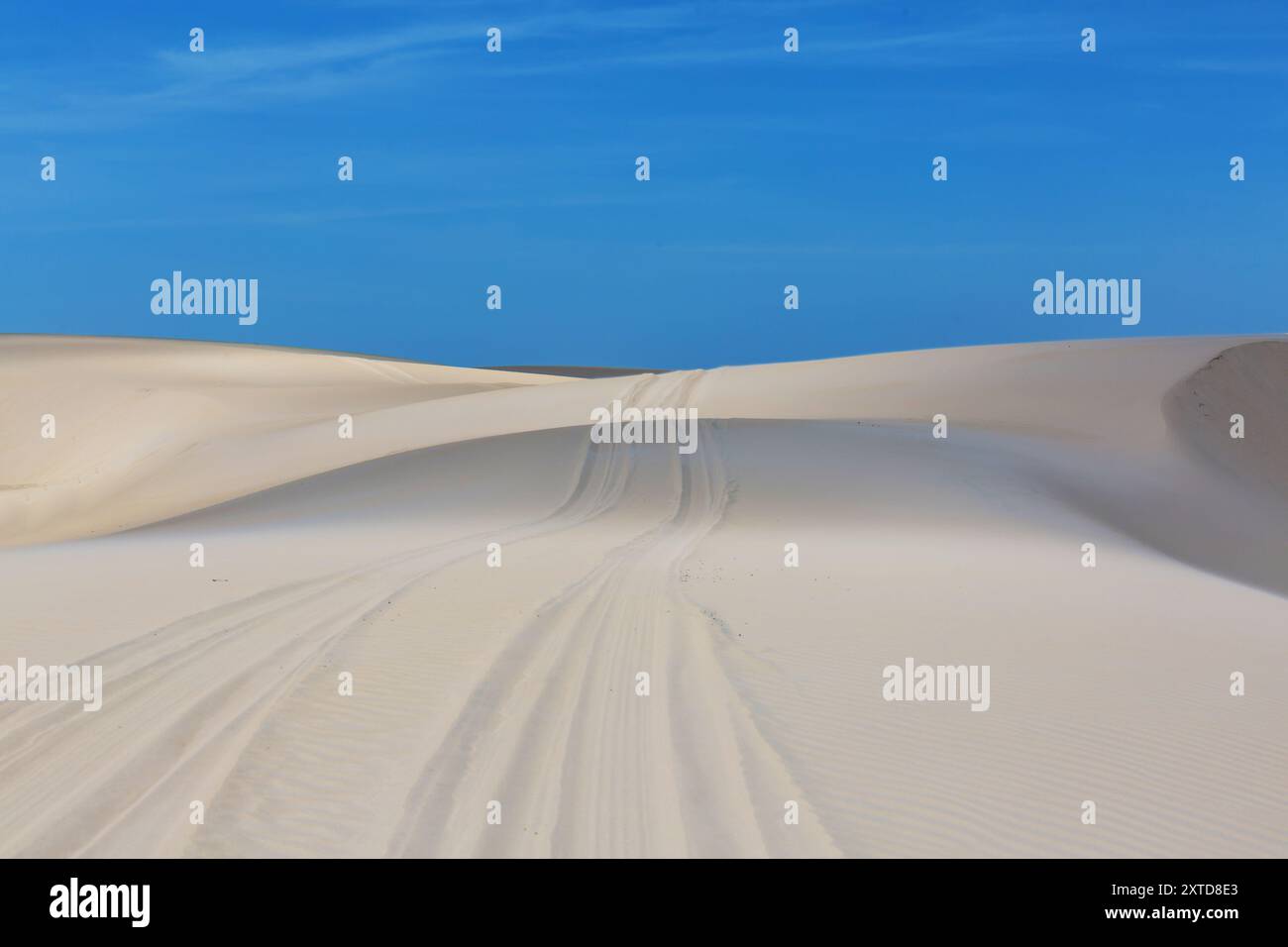 Lagoons in the desert of Lencois Maranhenses National Park, Brazil ...