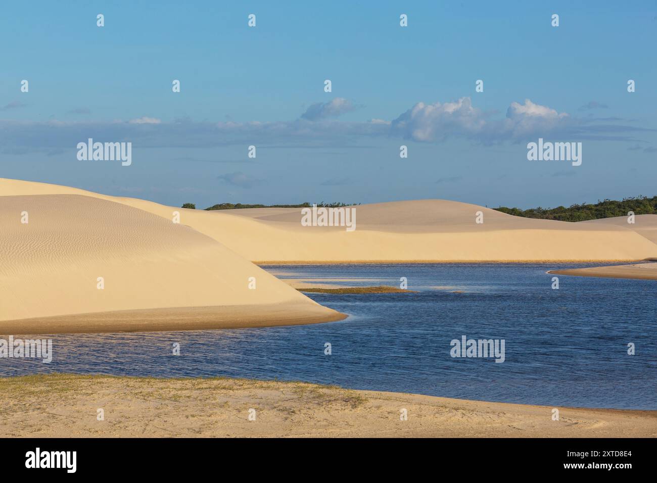 Lagoons in the desert of Lencois Maranhenses National Park, Brazil ...