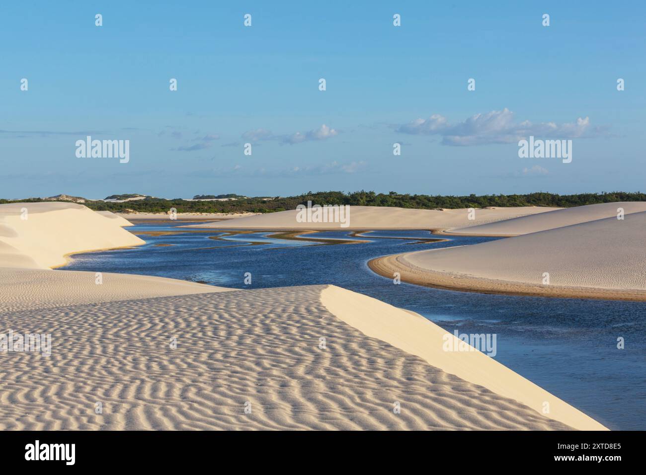 Lagoons in the desert of Lencois Maranhenses National Park, Brazil ...