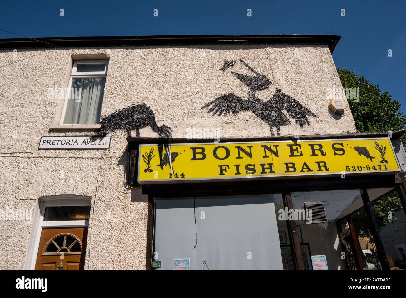 Banksy zoo animals artwork in London 13th August 2024, Pretoria Avenue ...