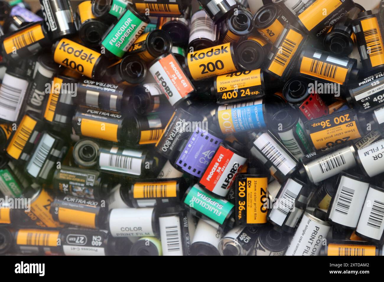 Various 35mm analog film brand rolls Stock Photo - Alamy
