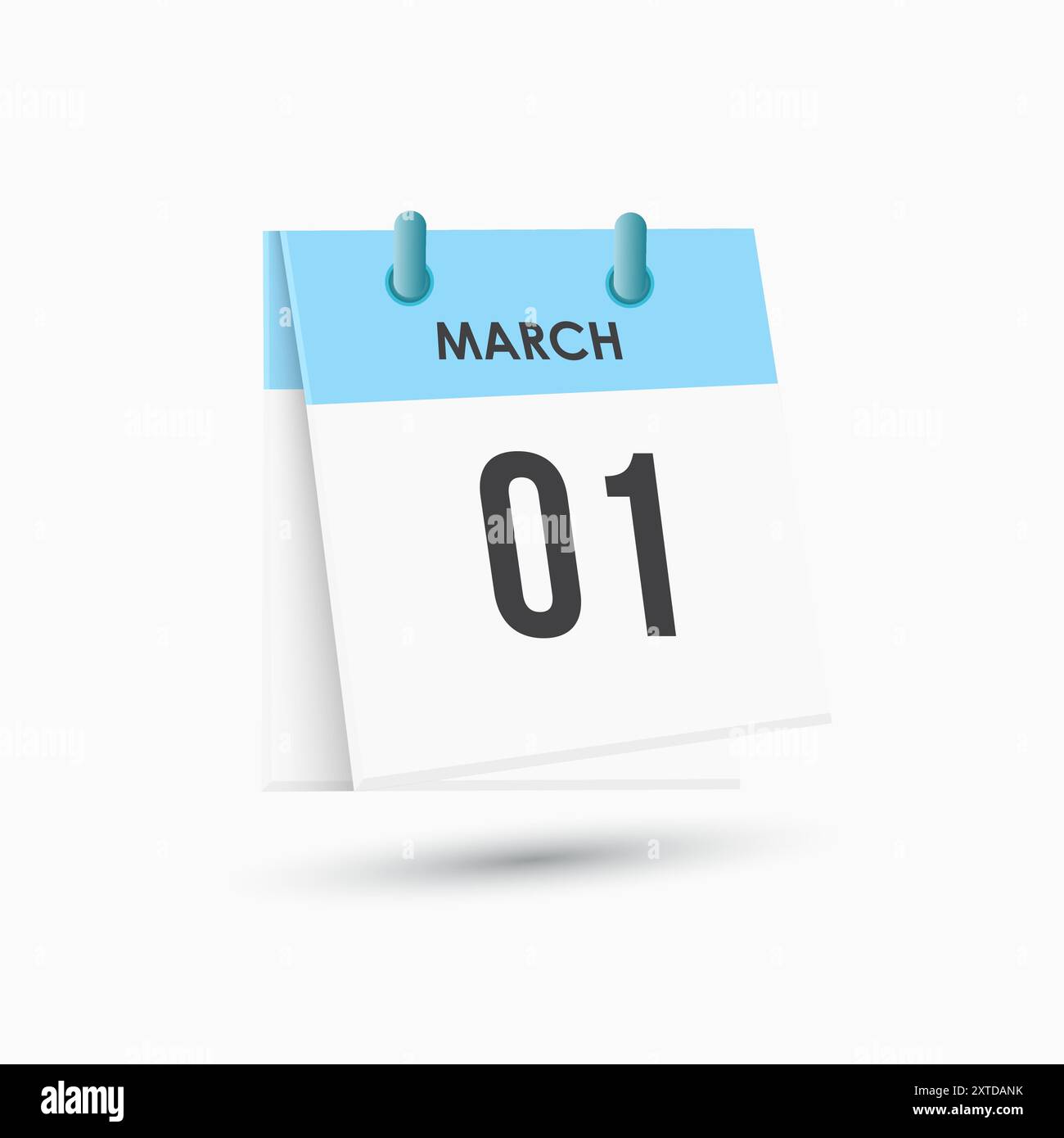 March 1 - calendar and Time planner. Daily Calendar Icon reminder ...