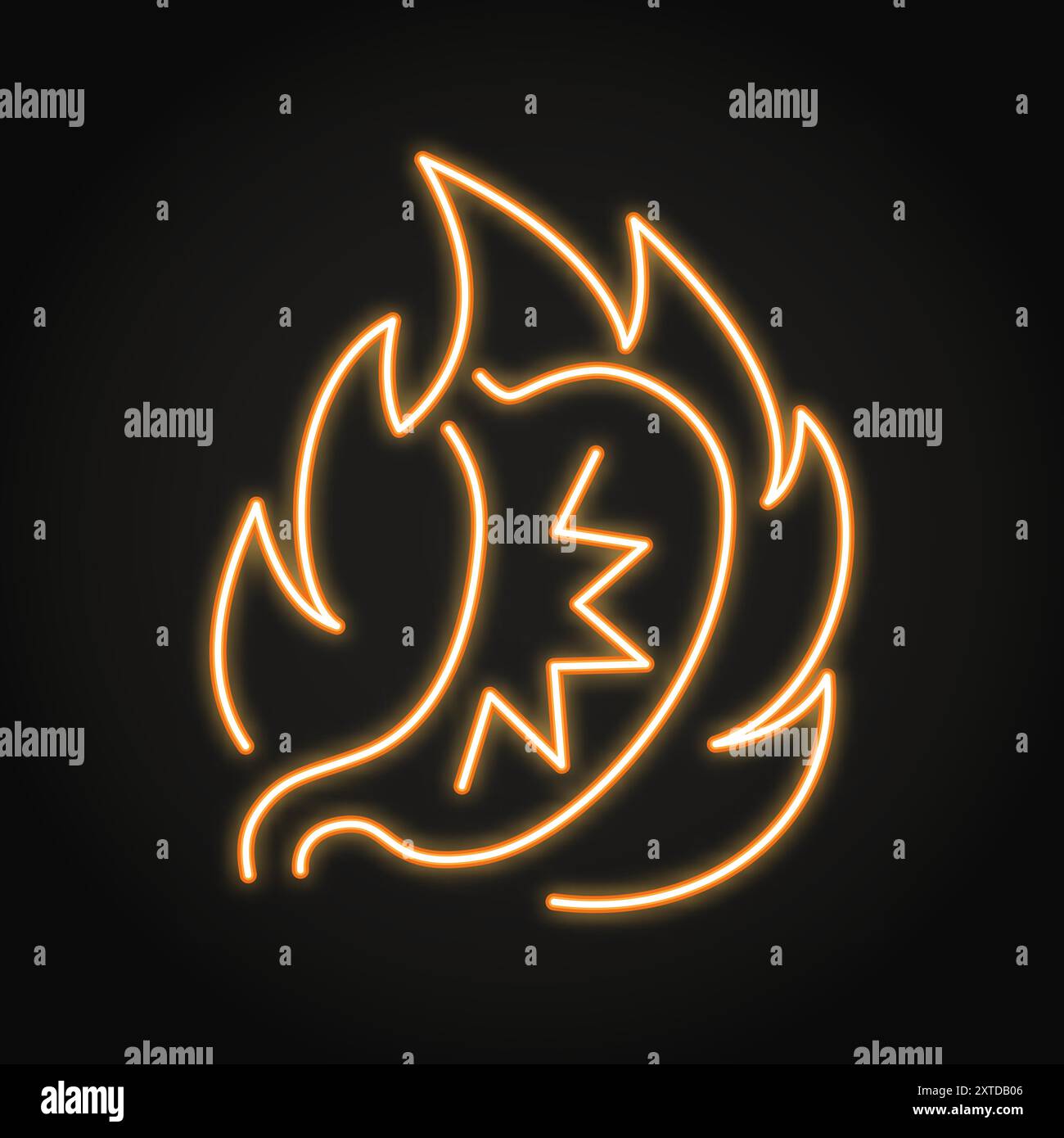 Stomach heartburn neon line icon. Acid reflux, indigestion symbol ...