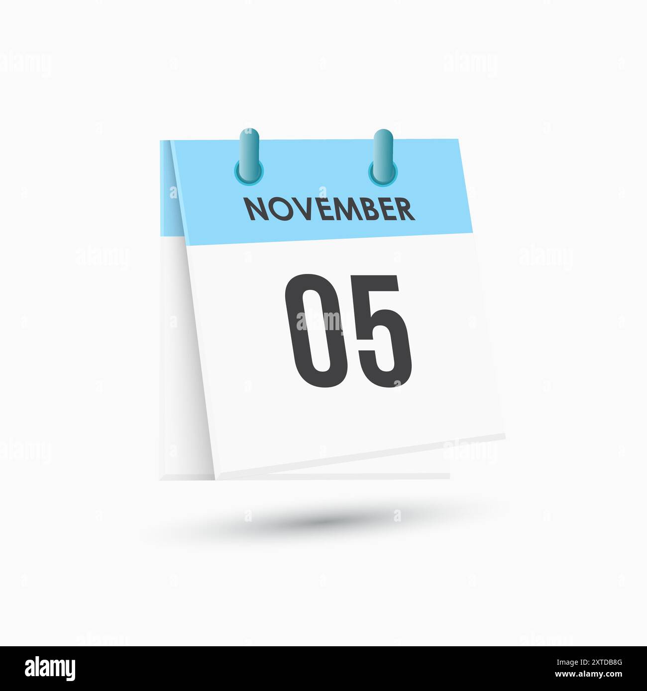 November 5 - calendar and Time planner. Daily Calendar Icon reminder ...