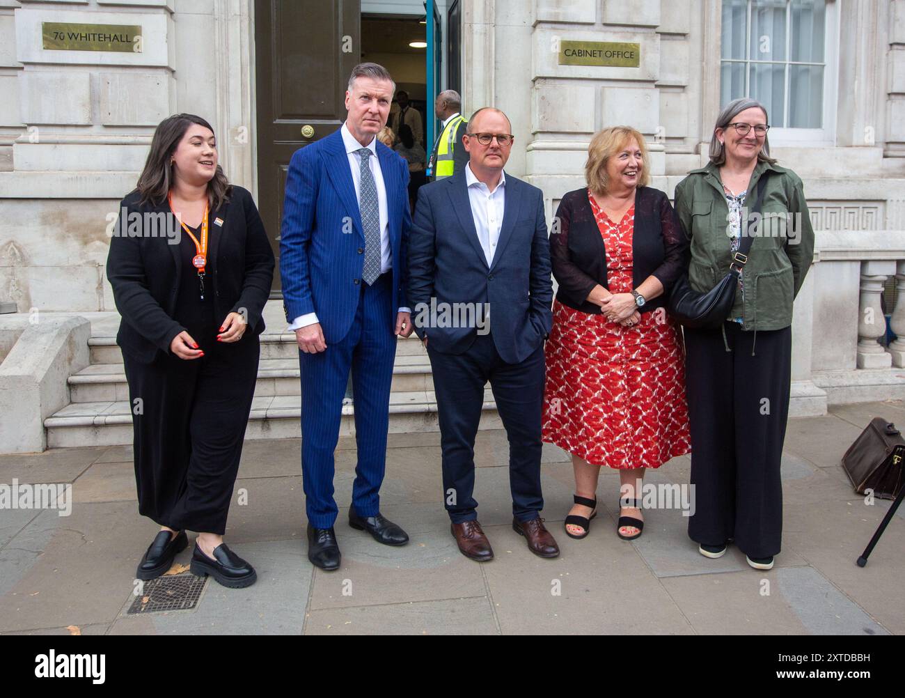 London, England, UK. 14th Aug, 2024. (left to right) Head of internal ...