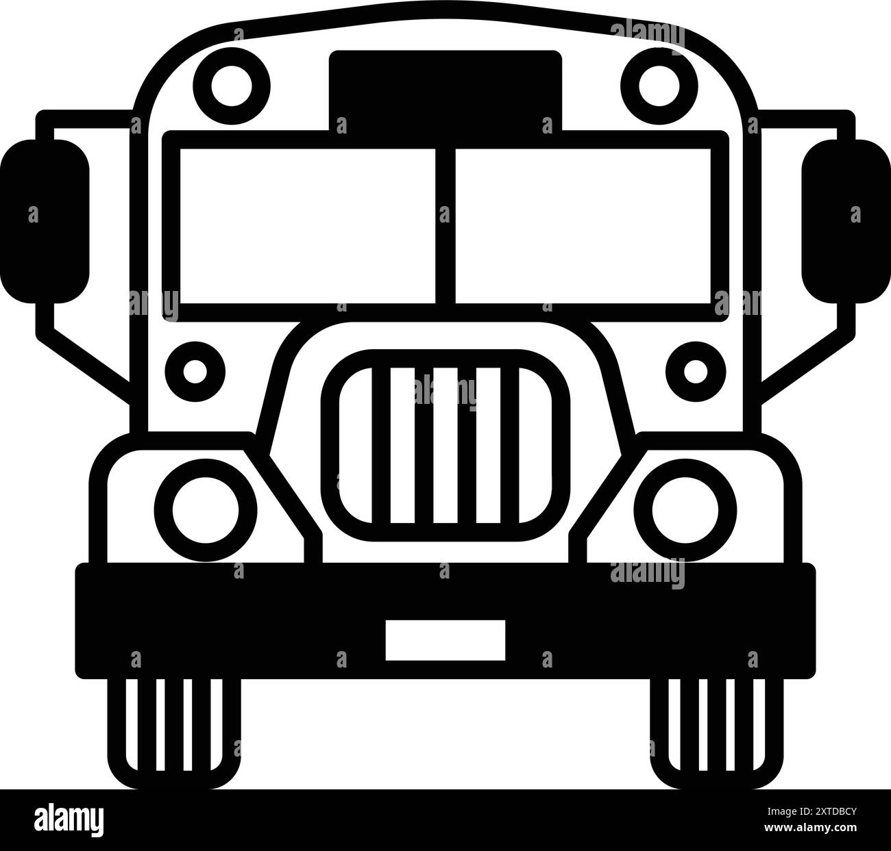 A black and white bus with a white stripe on the side Stock Vector ...