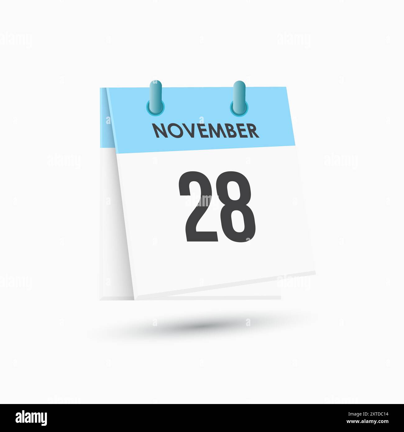 November 28 - calendar and Time planner. Daily Calendar Icon reminder ...